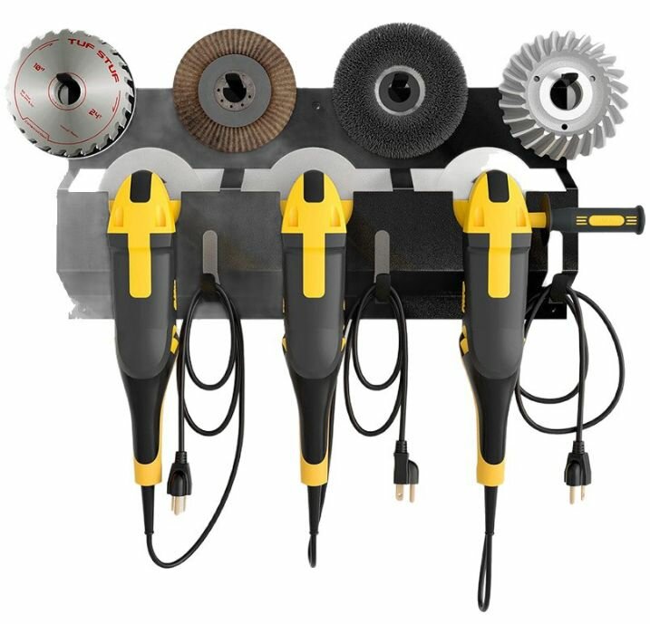 Держатель угловой шлифовальной машины, подставка для инструмента, 1 шт, настенный кронштейн для отрезных и полировальных машин, стеллаж для хранения инструментов, для гаража и мастерской