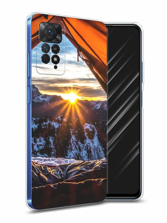 Чехол на Xiaomi Redmi Note 11E Pro / Сяоми Редми Нот 11E Pro Про с принтом "Горы 7"