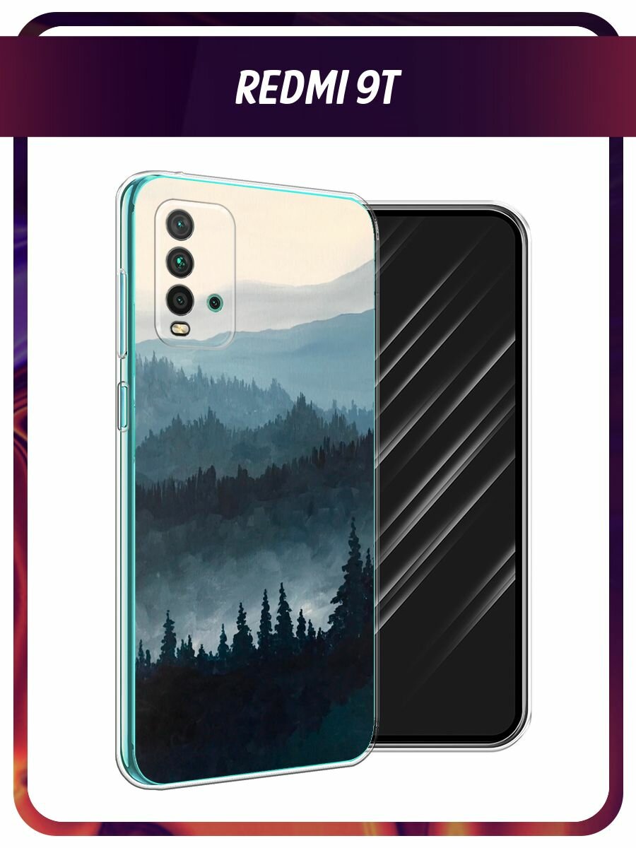 Чехол на Xiaomi Redmi 9T / Сяоми Редми 9Т с принтом "Туманные горы"