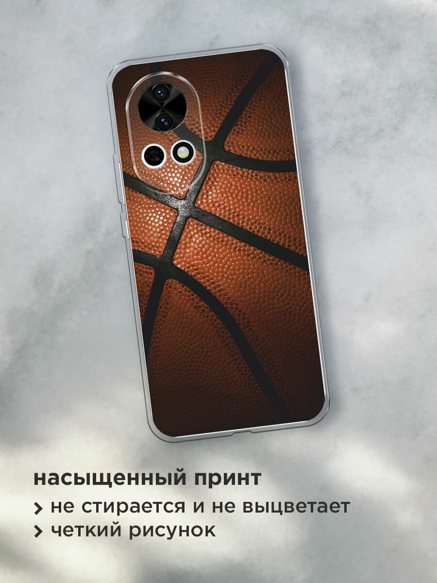 Чехол на Huawei Nova 12/Nova13 / Хуавей Нова 12/Нова 13 с принтом "Баскетбольный мяч" — фото 1