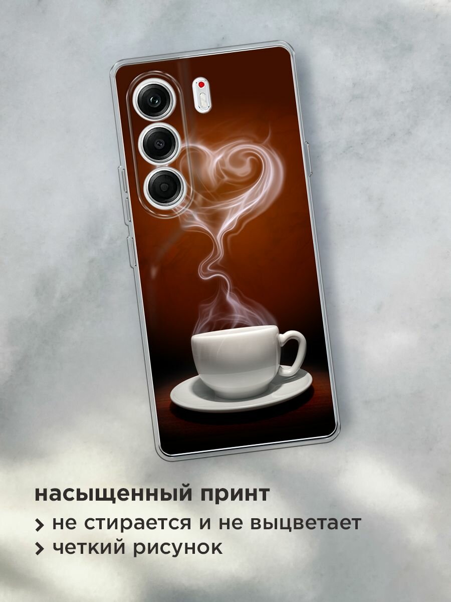 Чехол на Tecno Camon 40 Pro 5G / Текно Камон 40 Про 5G с принтом "Кофейная любовь" — фото 1