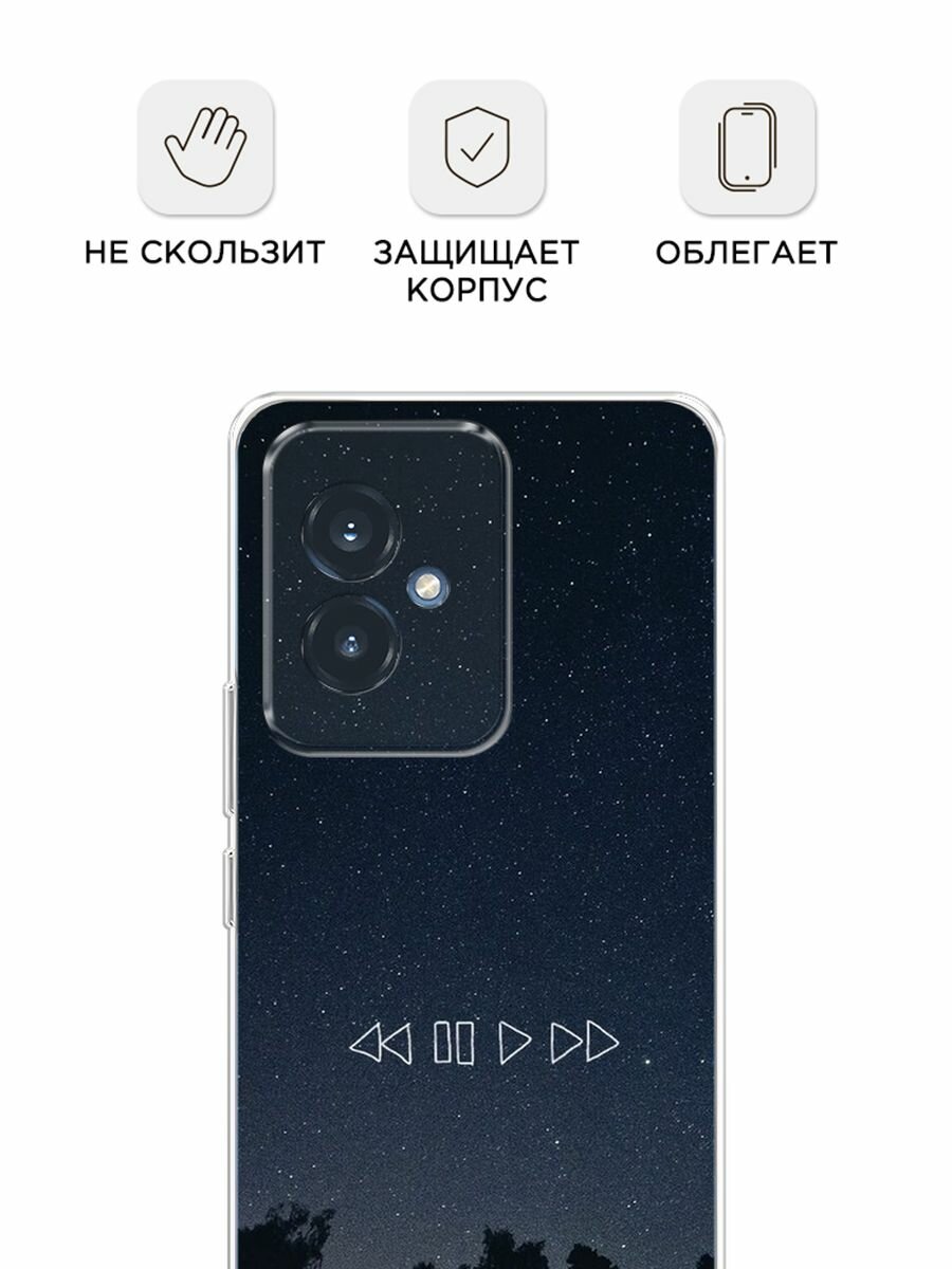 Чехол на Honor 100 / Хонор 100 с принтом "Космическая музыка" — фото 1