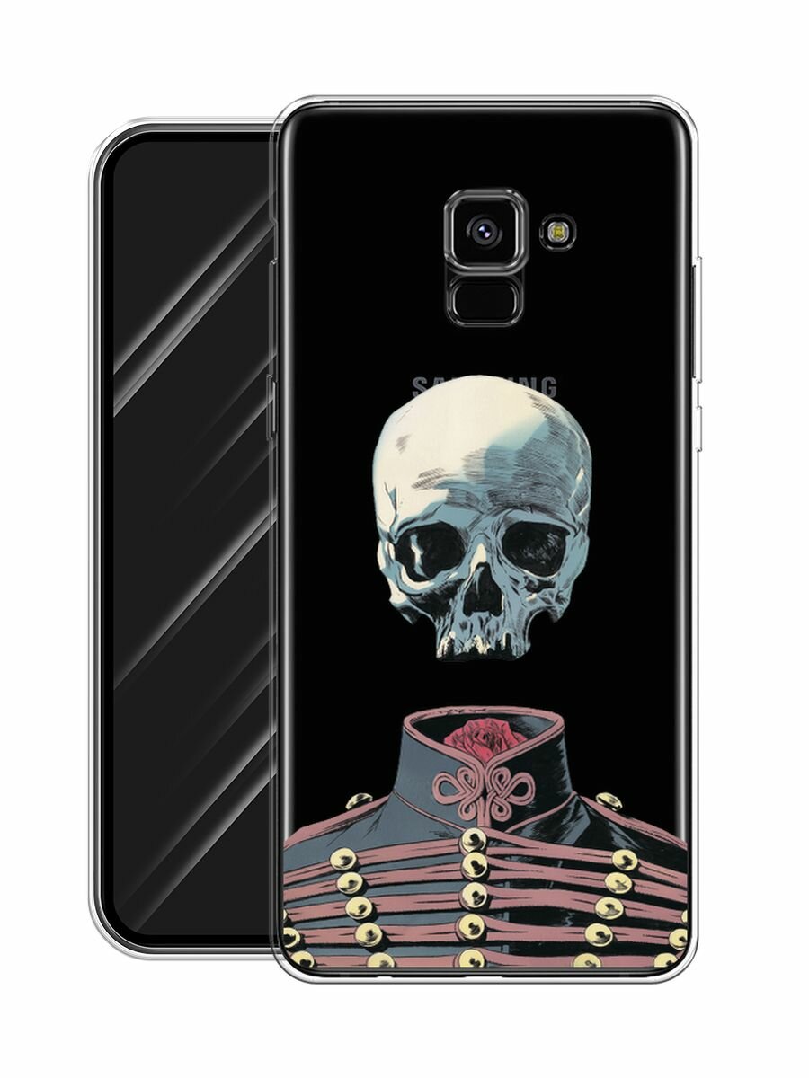 Чехол на Samsung Galaxy A8 + / Самсунг Галакси А8 Плюс 2018 с принтом "Гусар", прозрачный — фото 1