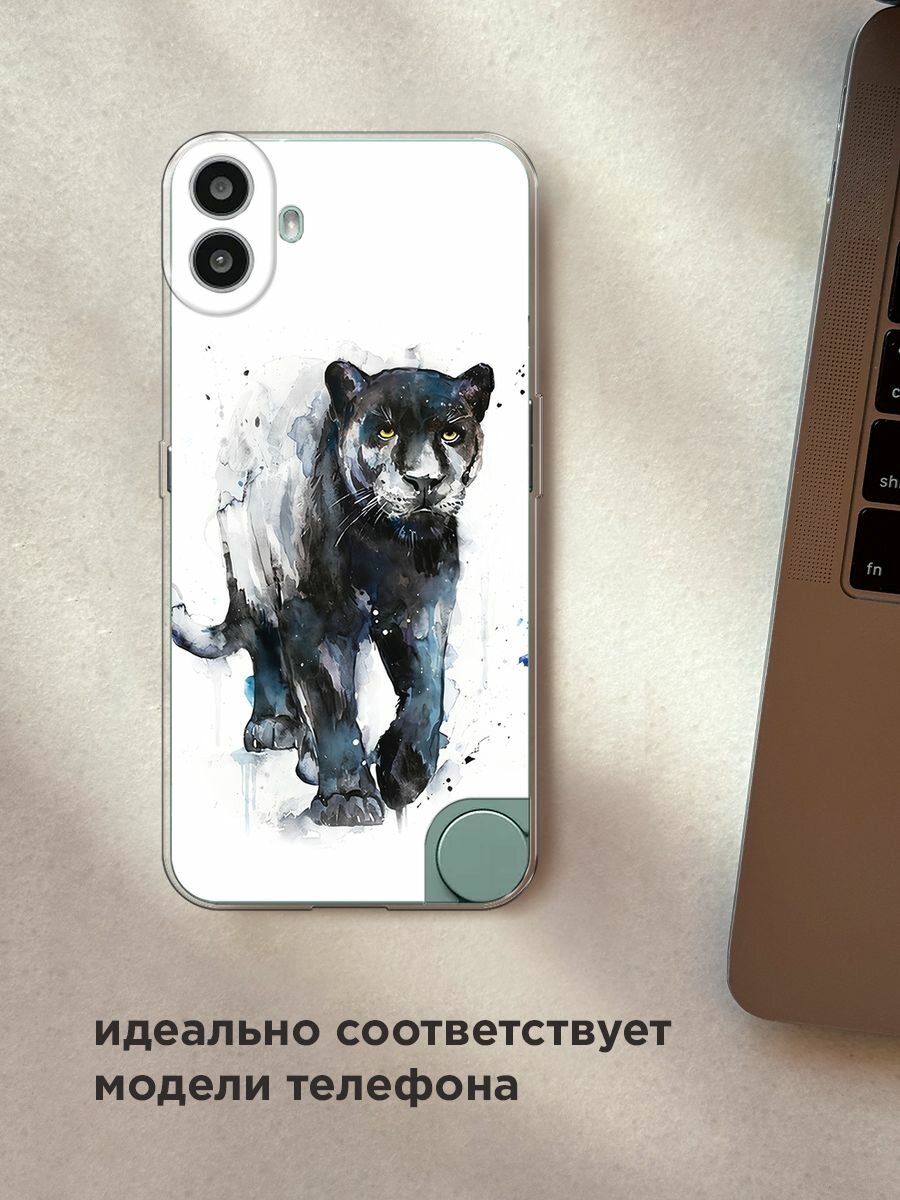 Силиконовый чехол на CMF Phone 1 / CMF Фон 1 с принтом "Пантера арт 3" — фото 1
