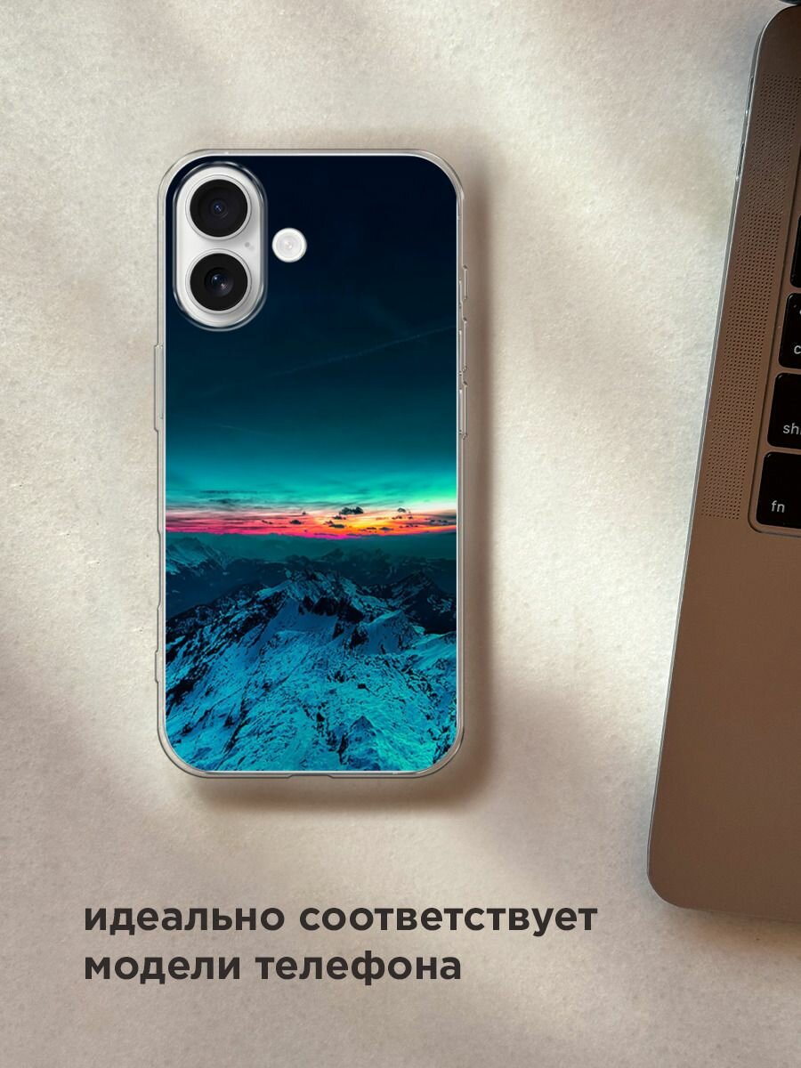 Чехол на Apple iPhone 17 / Айфон 17 с принтом "Закат в горах" — фото 1