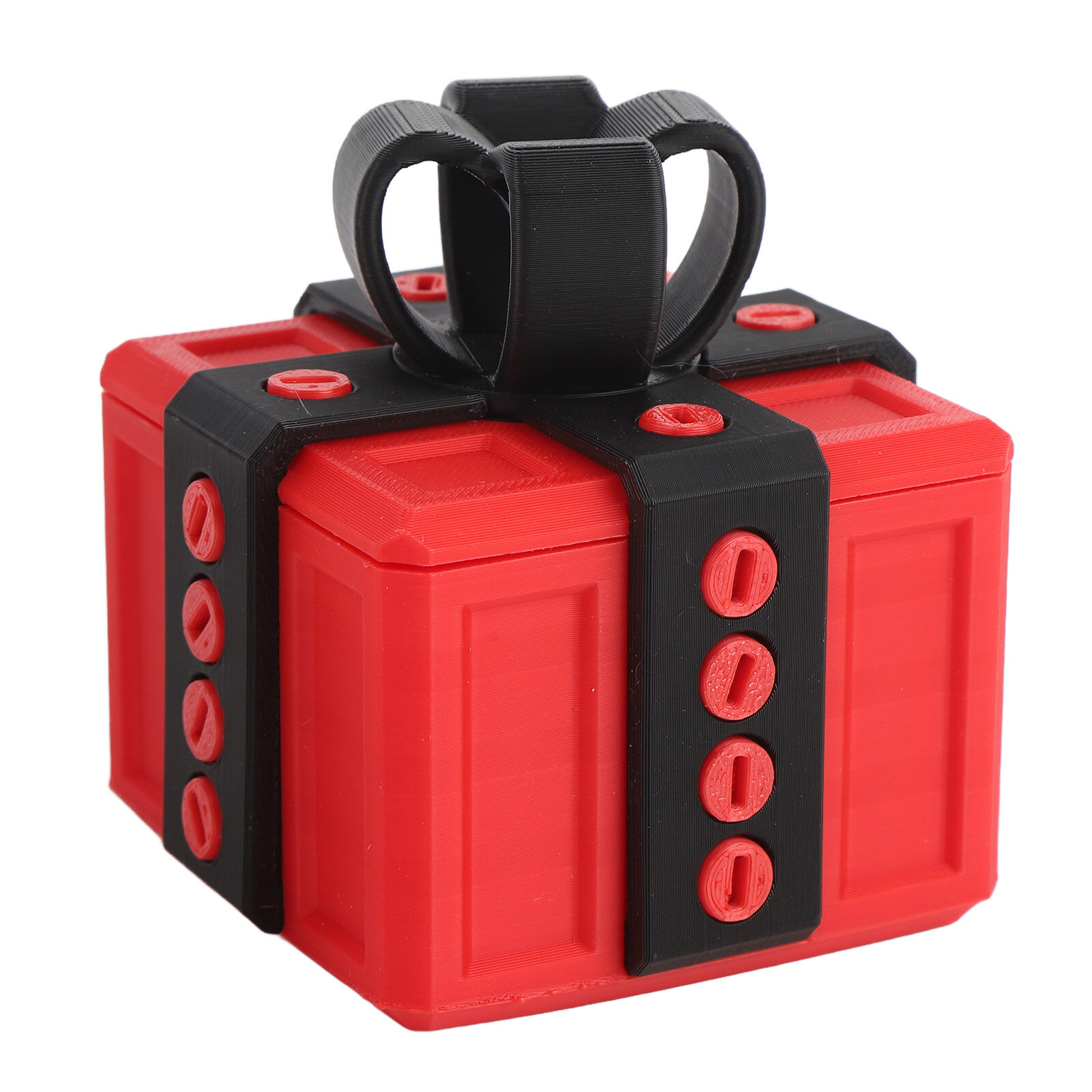 Раздражающая подарочная коробка с винтами, новинка, забавная подарочная коробка, напечатанная на 3D-принтере, для хранения игрушек, праздничных украшений, красная, черная