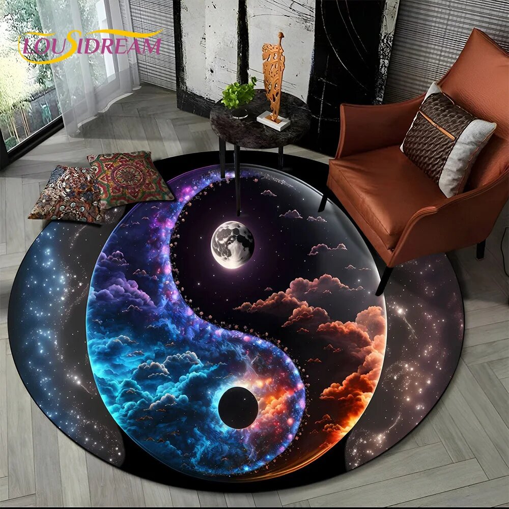 Ковёр LOUSIDREAM 3D Китайский Тай Чи Инь и Ян