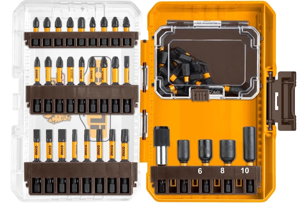 INGCO IMPACT 51 Набор ударных бит для шурупов и сверления, 51 шт универсальный
