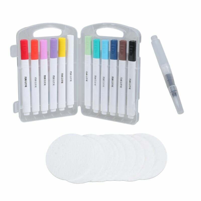 Бумага для 3D рисования текстурной пеной с красками для акварели и художественными принадлежностями, - D круглая форма