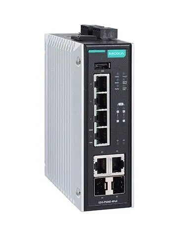Коммутатор MOXA EDS-P506E-4PoE-2GTXSFP-T