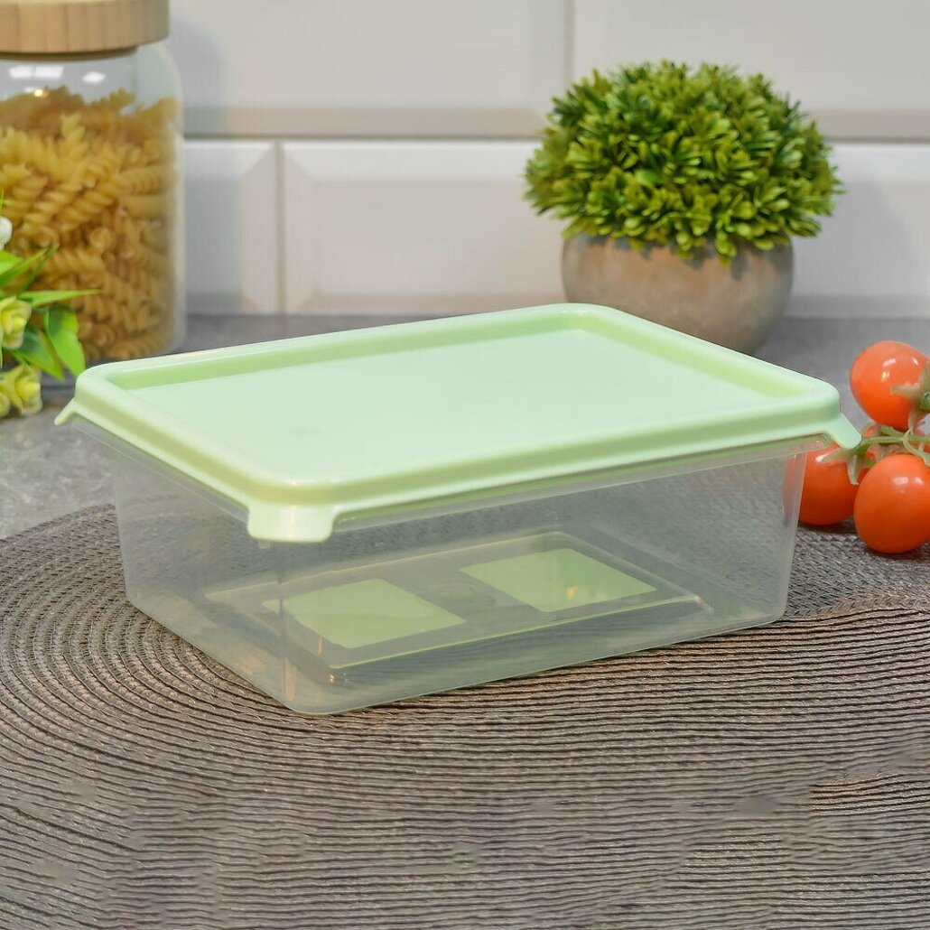 Контейнер для СВЧ «Freshpak» 1л, пластик, герметичная крышка, цвет чайное дерево