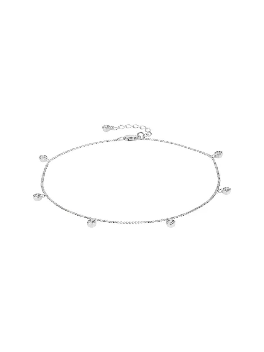 Браслет, серебро, 925 проба, фианит