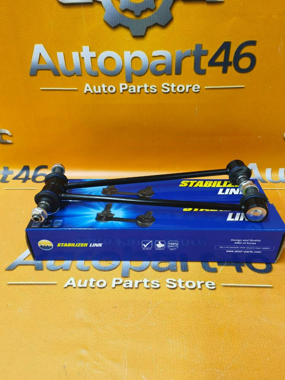 Стойки стабилизатора комплект киа рио 3 солярис Hyundai Solaris Kia Rio Стойка стабилизатора Хендай Солярис 2011-2017г. AMD усиленные