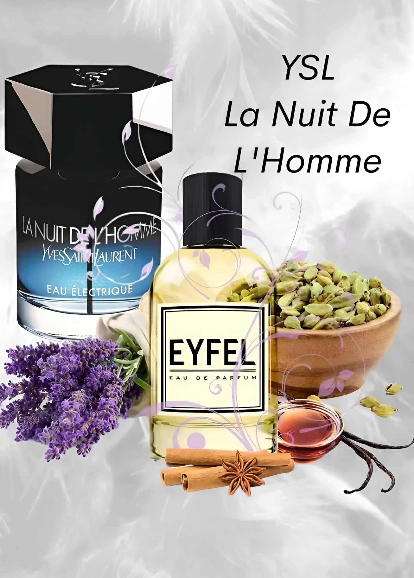 Духи мужские EYFEL M134 La Nuit Electrique, фужерные, лимон, ваниль, корица, 50 мл