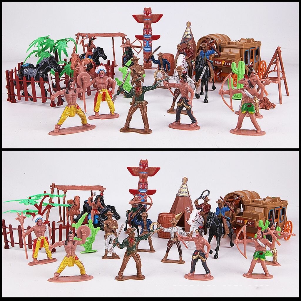 1Set Фигурки Дикого Запада для Детских Песочниц и Домашнего Декор