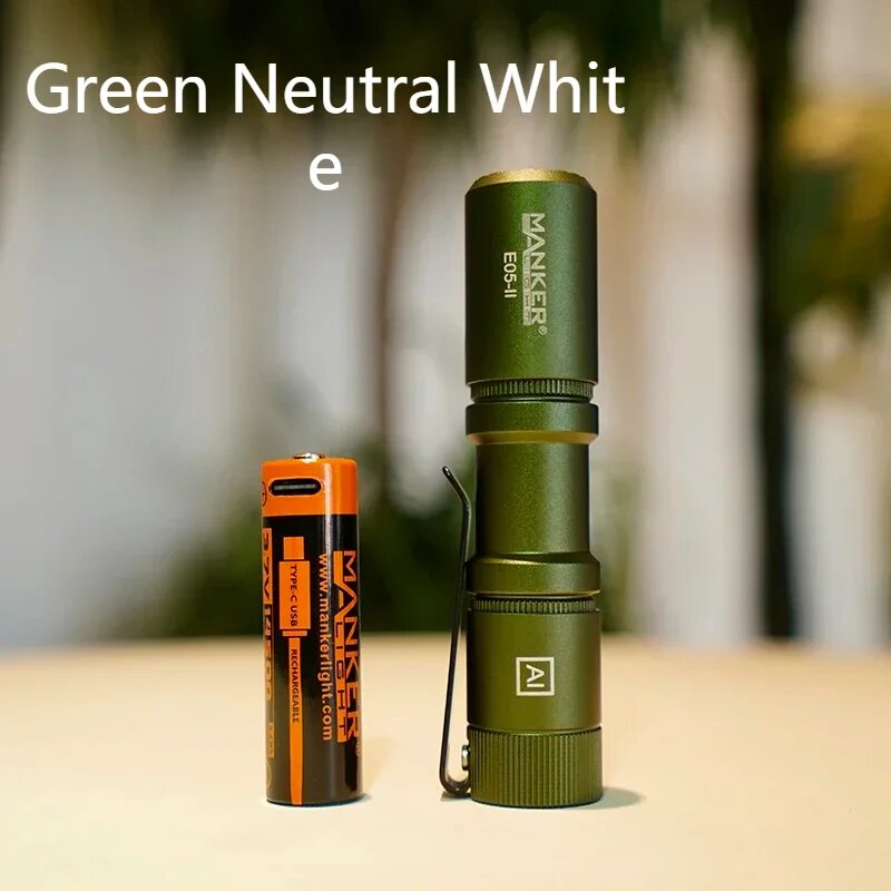 Фонарик Manker E05 II 1300 люмен Зеленый, E05 II Green NW