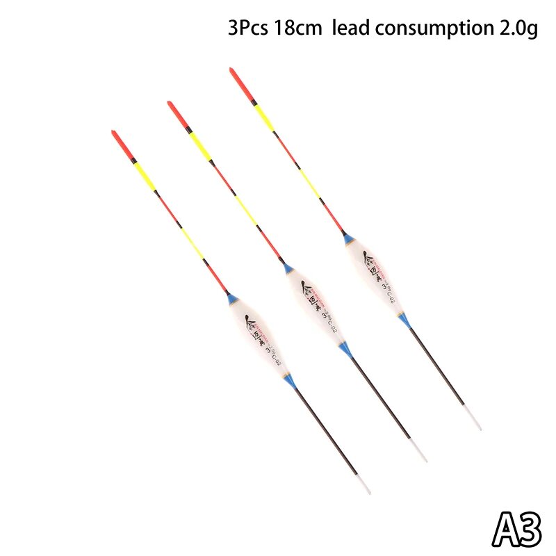 Высокочувствительный поплавок для карася, белый пластик, 3 шт, поплавок средней длины, поплавок A3
