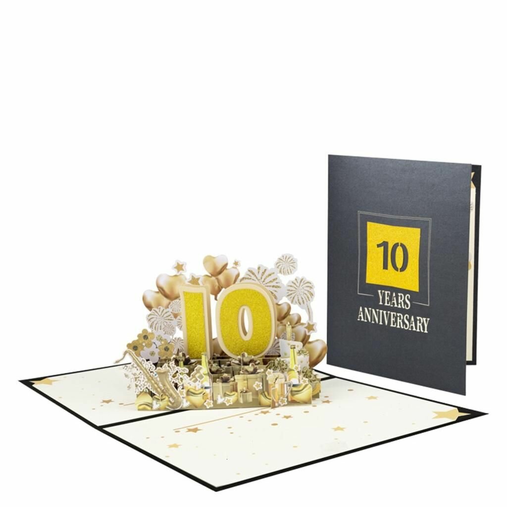 Специальное мероприятие 3D поздравительная открытка с номером для празднования годовщины свадьбы, - 10