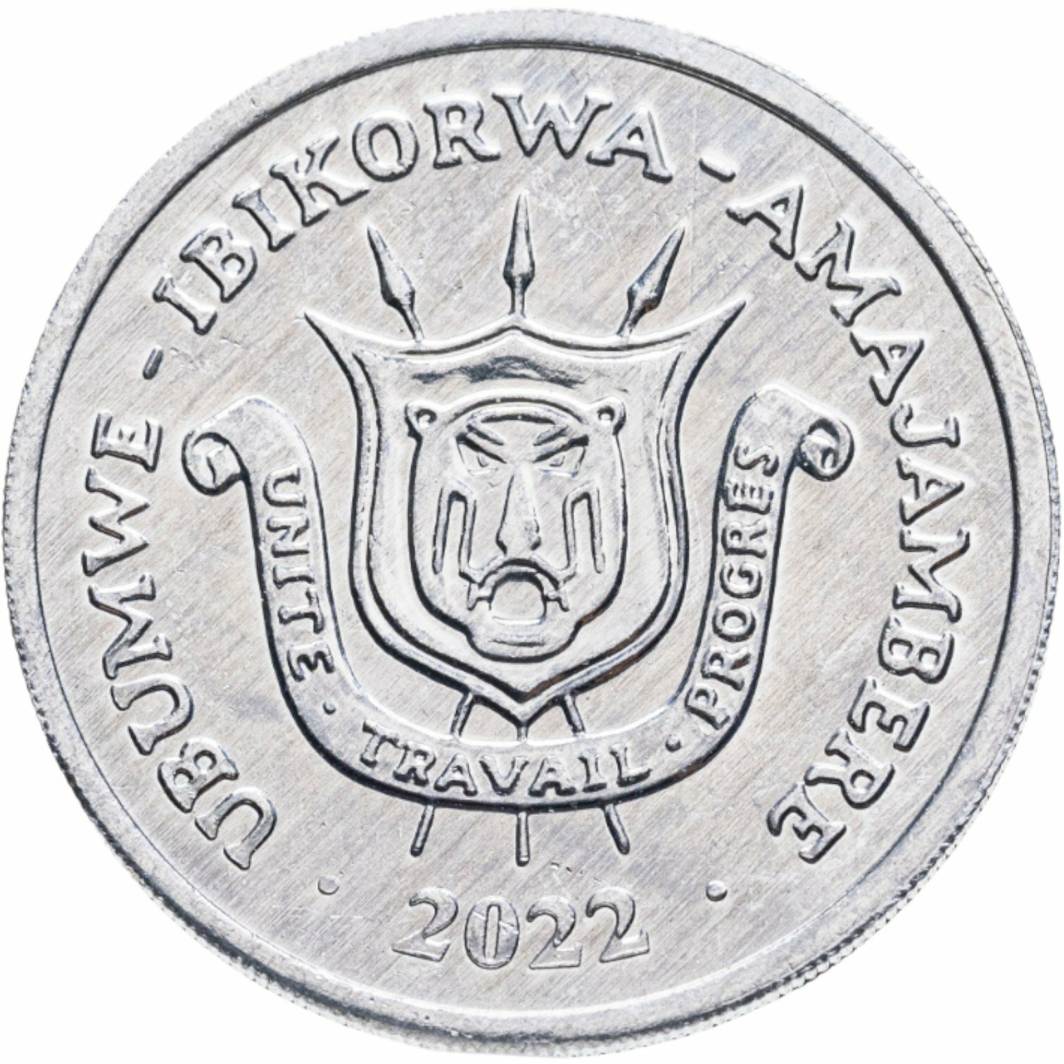 Бурунди 1 франк franc 2022, Алюминий, в сохранности UNC