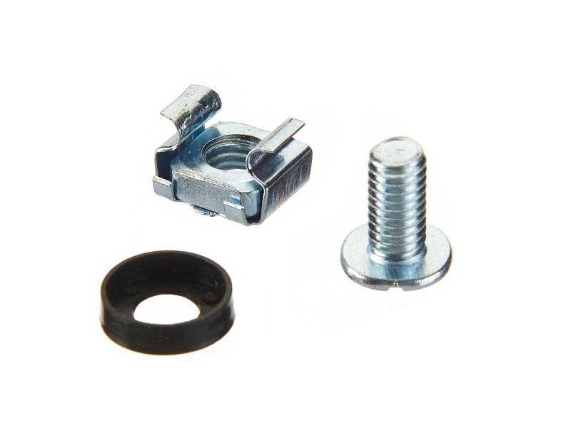 Комплект крепежа для 19" шкафов и стоек (винт М6х16, гайка, шайба), 100 шт.