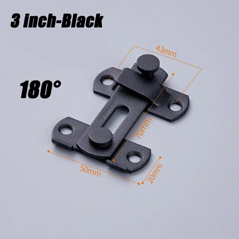 Дверной засов черный 3inch-Black 180