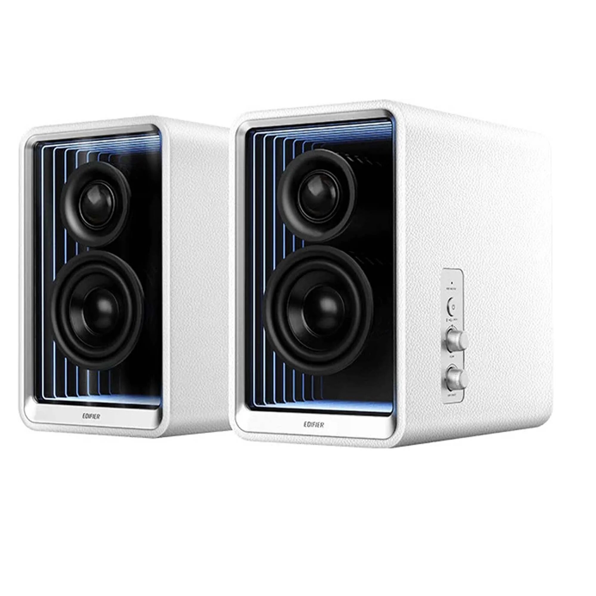 Полочная акустика Edifier QR65 white, с подсветкой RGB, 2 шт.