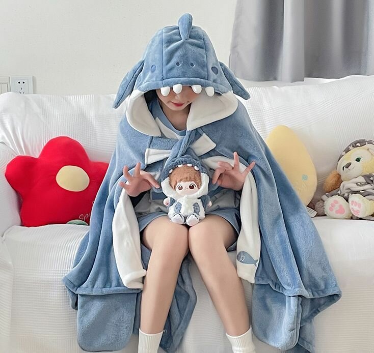 Накидка-шаль из плюша акулы/карнавальное платье/коралловый бархат