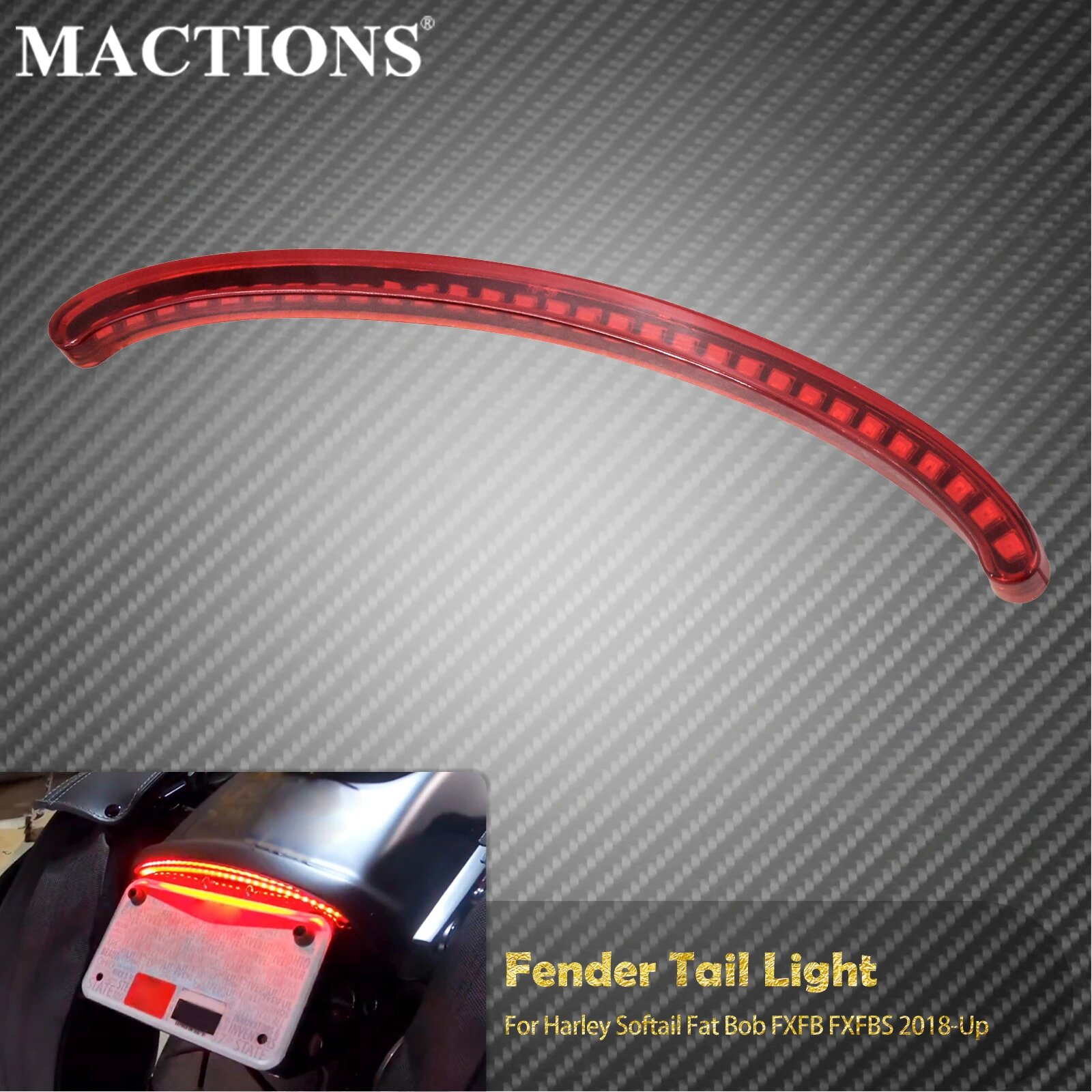 Светодиодный стоп-сигнал для мотоцикла, указатель поворота, заднее крыло в сборе, задний фонарь для Harley Softail Fat Bob FXFB FXFBS 114 18-Up