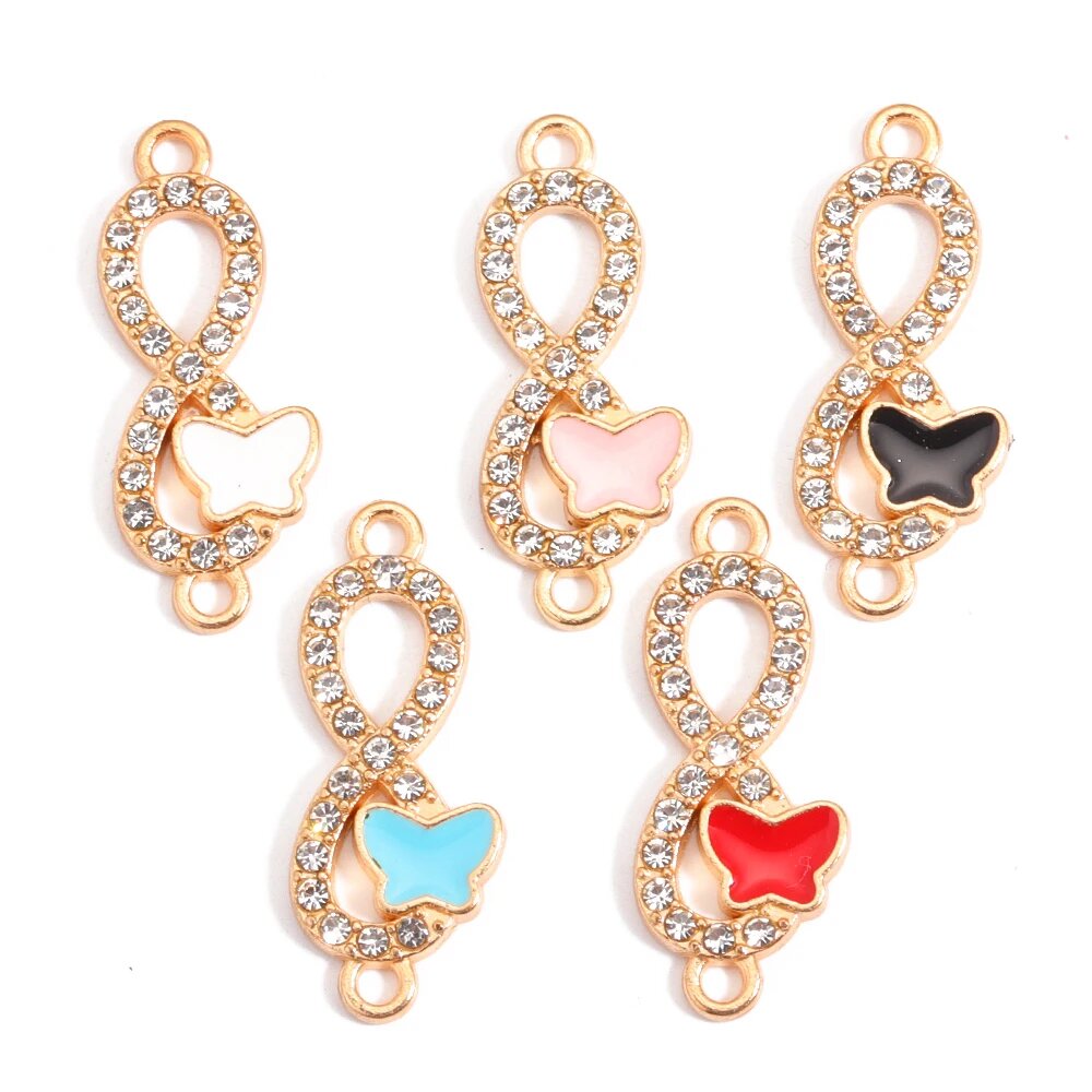 Золотые шармы-панды для бижутерии peixin 10 шт Gold Mixed 10Pcs