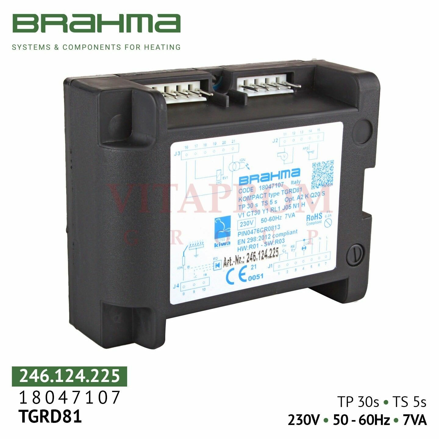 Блок управления горением Brahma TGRD81, 18047107