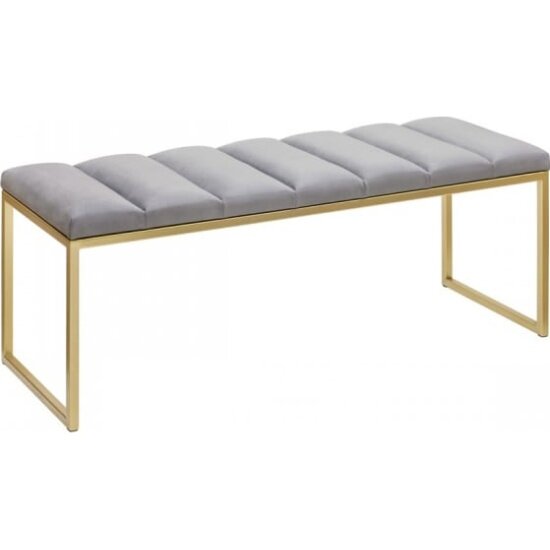 Банкетка Greenween ALBA, золотая, верх Light Blue, Bulon