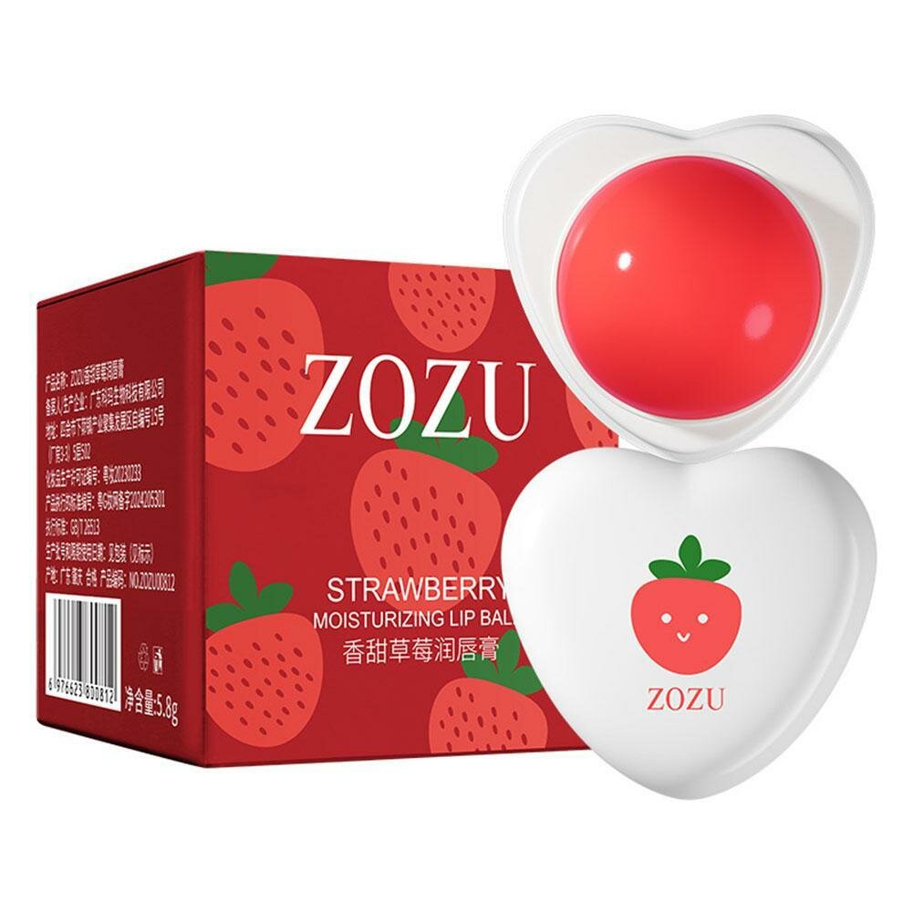 Фруктовый увлажняющий бальзам для губ Клубника Персик Сердце Форма Восстанавливающий Средства по уходу за губами