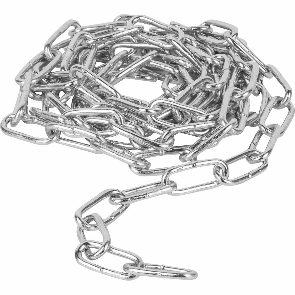 Цепь оцинкованная М5 ф 5 мм короткозвенная 3 метр DIN 766