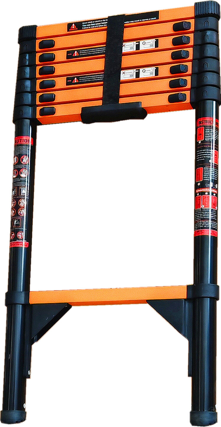 Лестница BESTENHAUS, сталь, телескопическая, 8 ступеней, рабочая высота 230 см