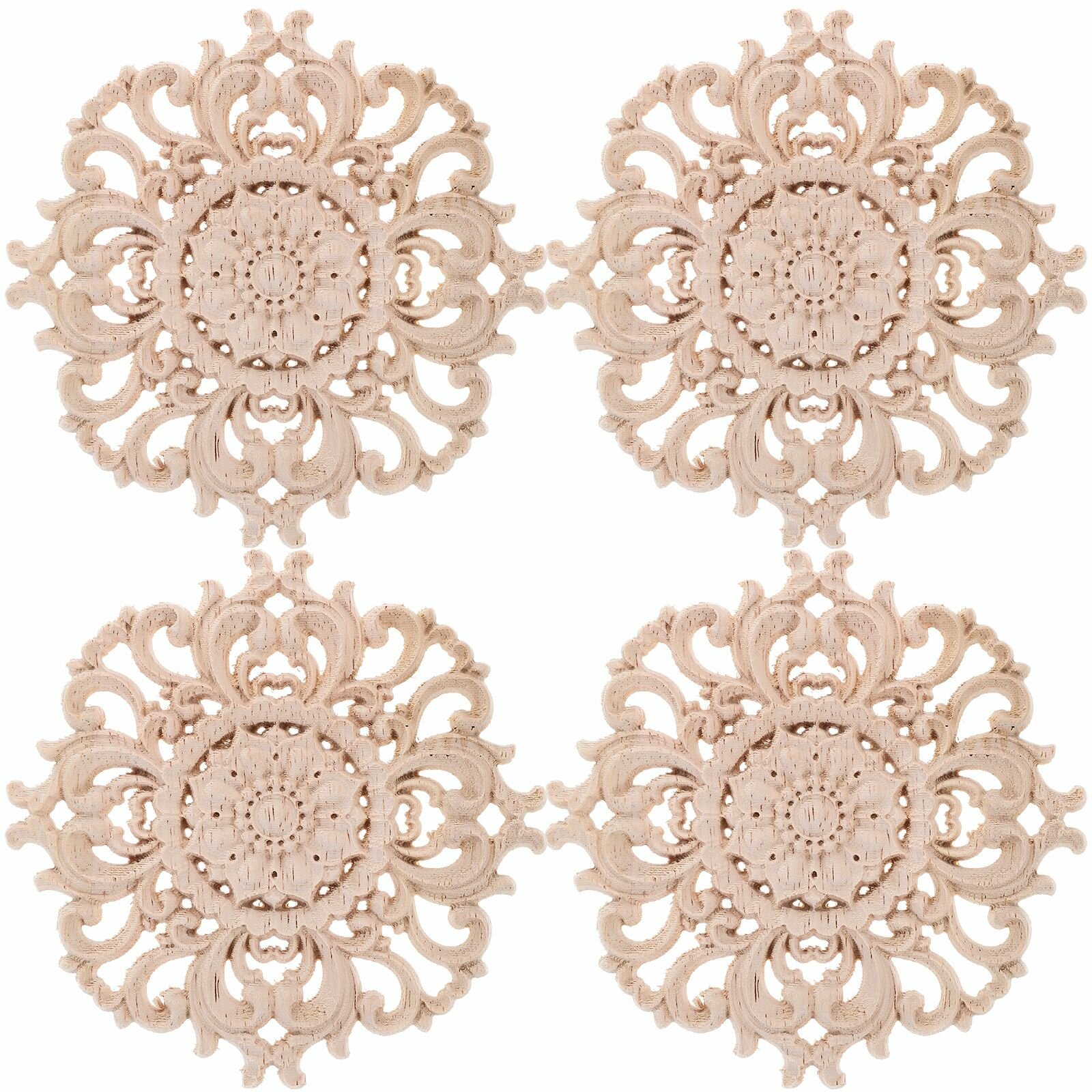 Декоративные Деревянные Накладки, 4 Штуки, Для Мебели И Дверей, Красный Песок