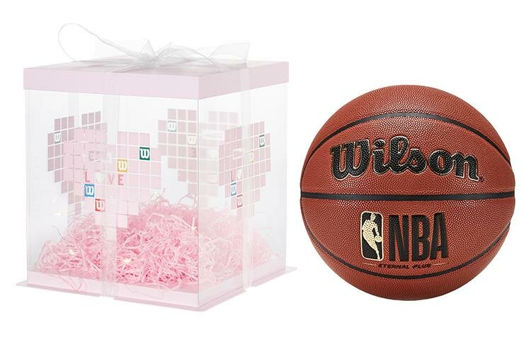Баскетбольный мяч унисекс Wilson NBA PU тренировочный, красный, размер 7