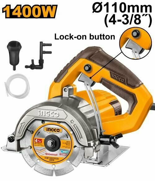 Пила дисковая по камню, плитке 1400Вт INGCO INDUSTRIAL MC140068