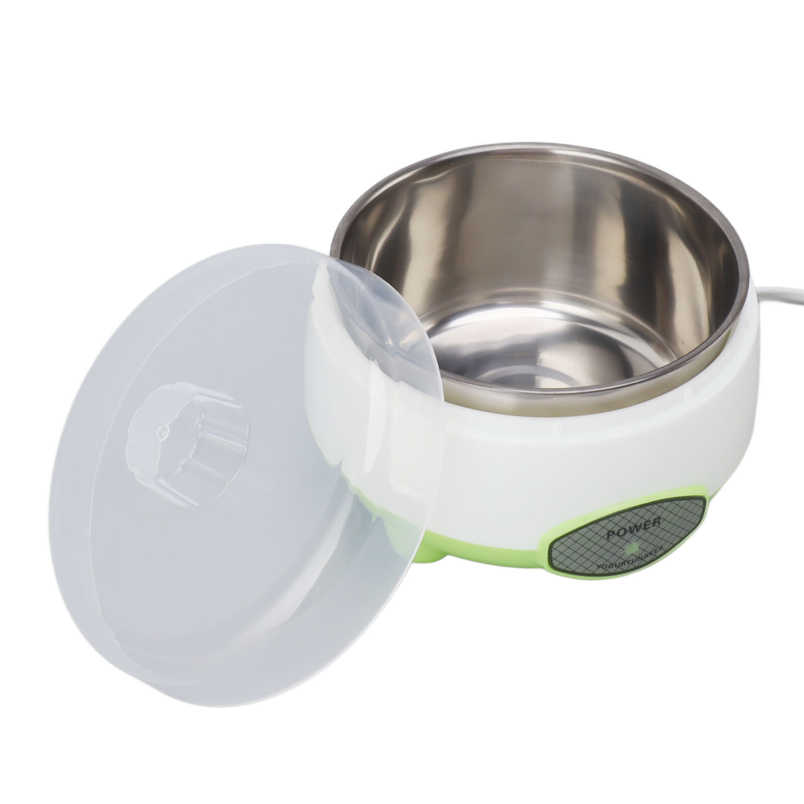 Компактная йогуртница, контейнер из нержавеющей стали, йогуртница для домашнего приготовления йогурта, зеленый 15 Вт, вилка европейского стандарта, 220 В