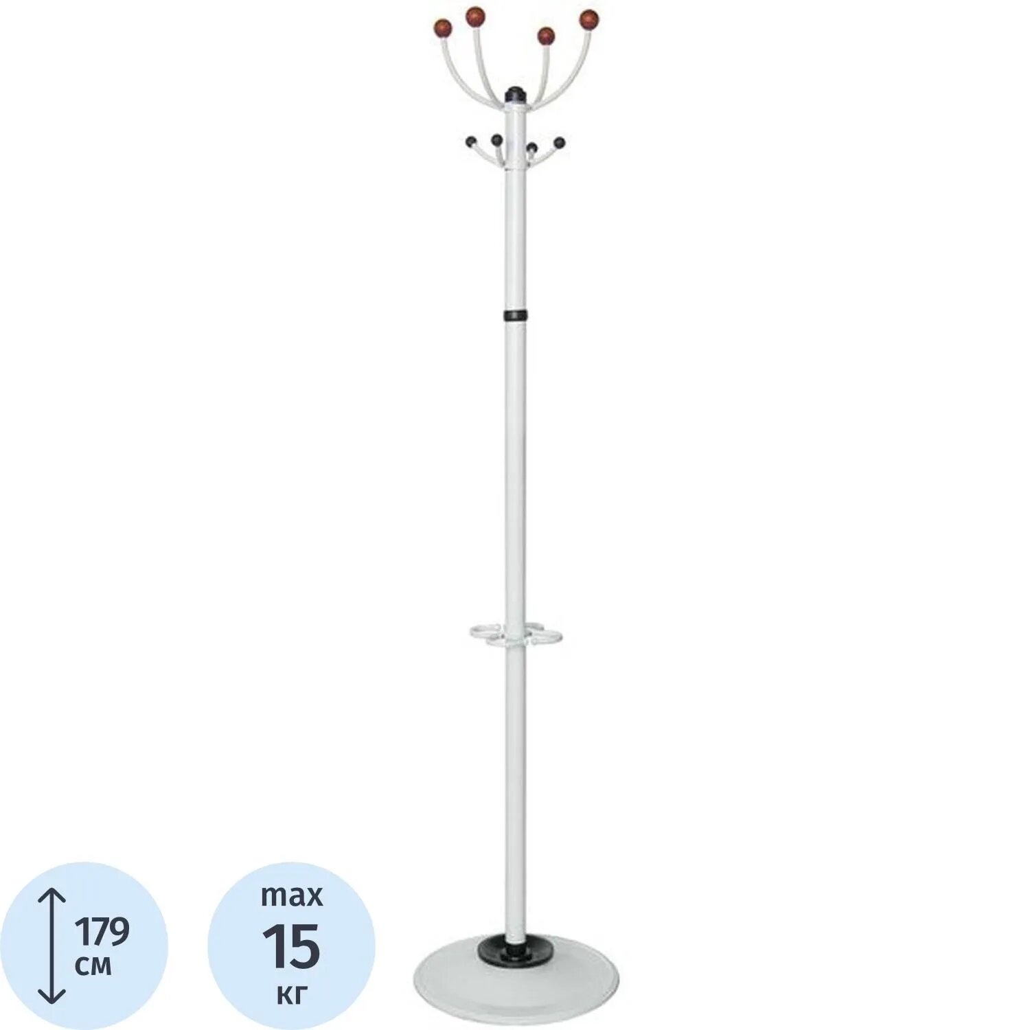 Вешалка TI_напольная Квартет 3 белый