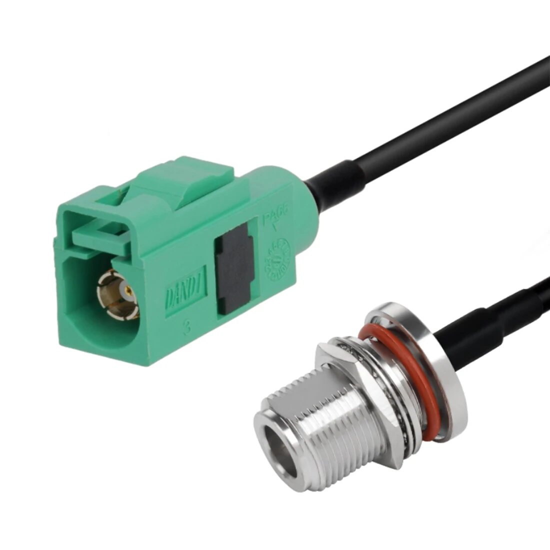 DexMRtiC кабель-адаптер Fakra E - N зеленый RG174 15/30/50/100см 50CM, NK-FakraEK