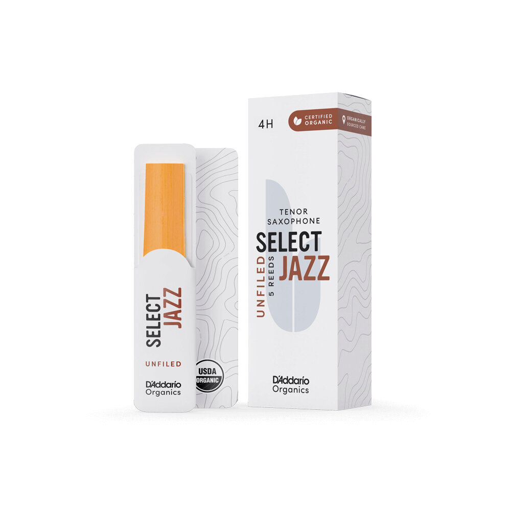 ORRS05TSX4H Organic Select Jazz Unfiled Трости для саксофона тенор, размер 4H, 5шт, D'Addario