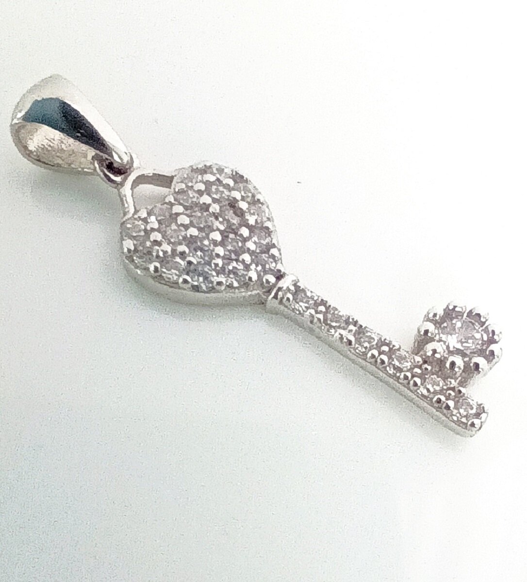 Подвеска, серебро, 925 проба, родирование, фианит