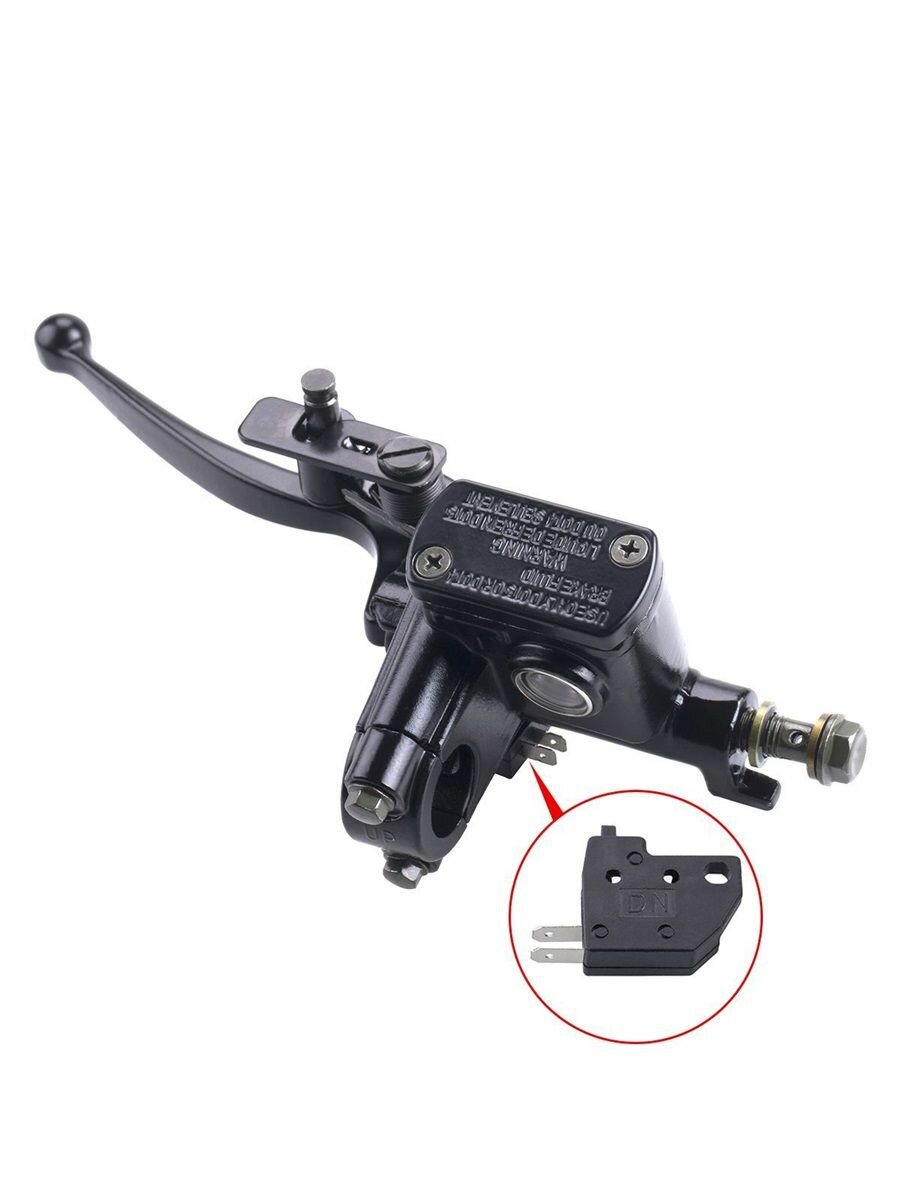 Левый гидравлический главный тормозной цилиндр для мотоциклов, детей, квадроциклов, квадроциклов, мопедов, питбайков, 50cc 70cc 90cc 110cc 125cc 150cc 200cc 250cc GY6