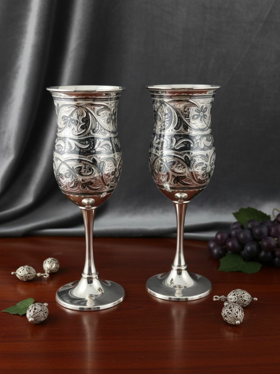 Набор фужеров из серебра 875 пробы. Ф901/2