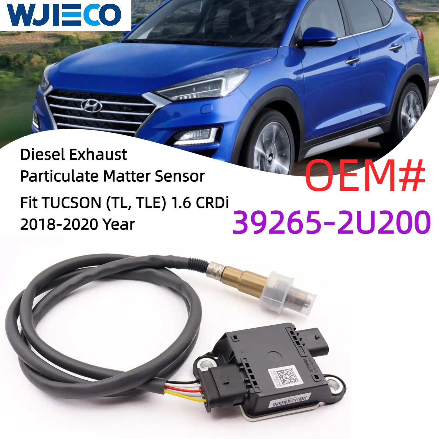 39265-2U200 Датчик матраса твердых частиц OEM для Hyundai Tucson 2018-2020 Kia Sportage 2018-2020 392652U200 0281007509 0281007510