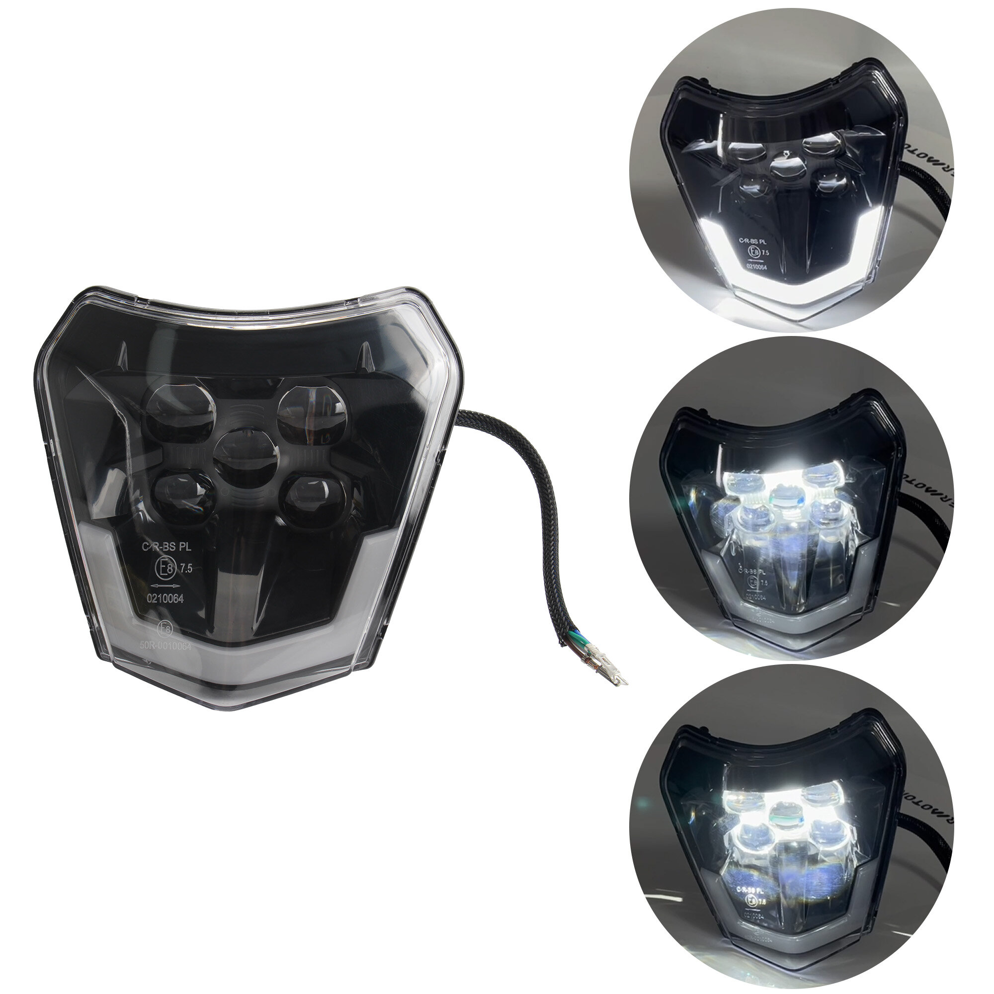 Фара для мотоцикла, подходящая для пятислойной линзы KTM с пластиковым радиатором