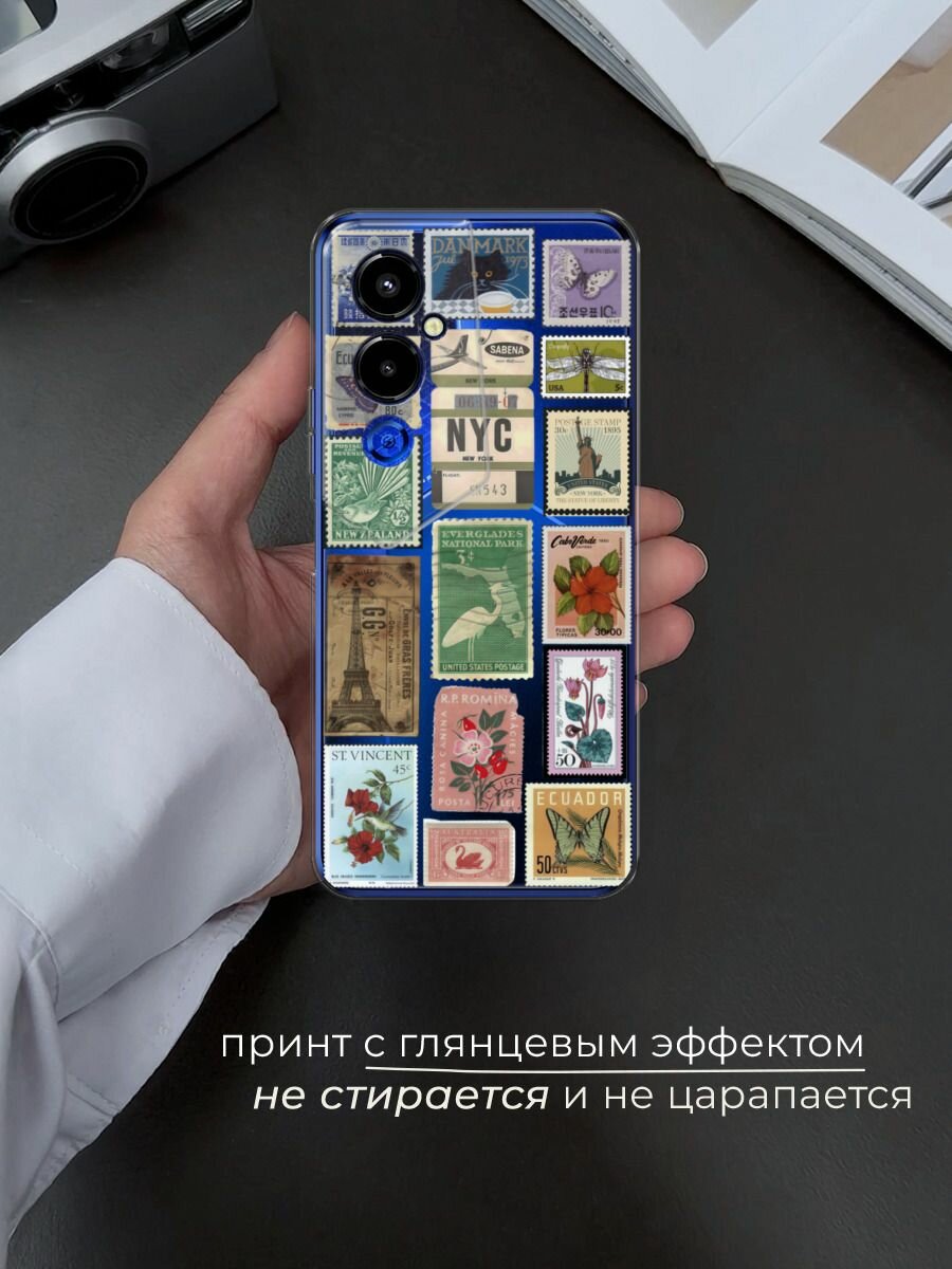 Чехол на Tecno Pova 4 pro / Техно Пова 4 Про с принтом Марки — фото 1