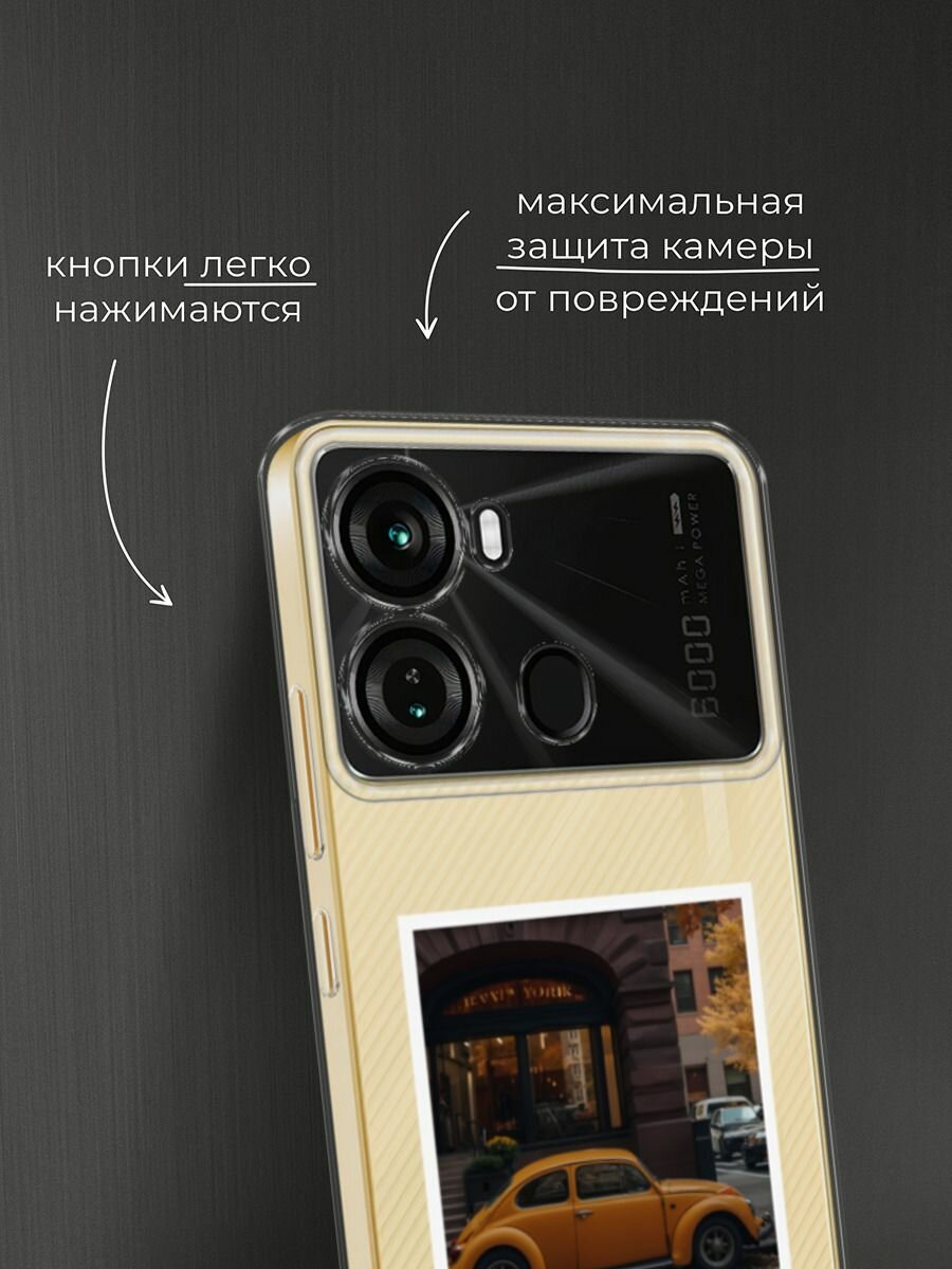 Силиконовый чехол на Itel P40 / Ител P40 с принтом Осенний палароид — фото 1