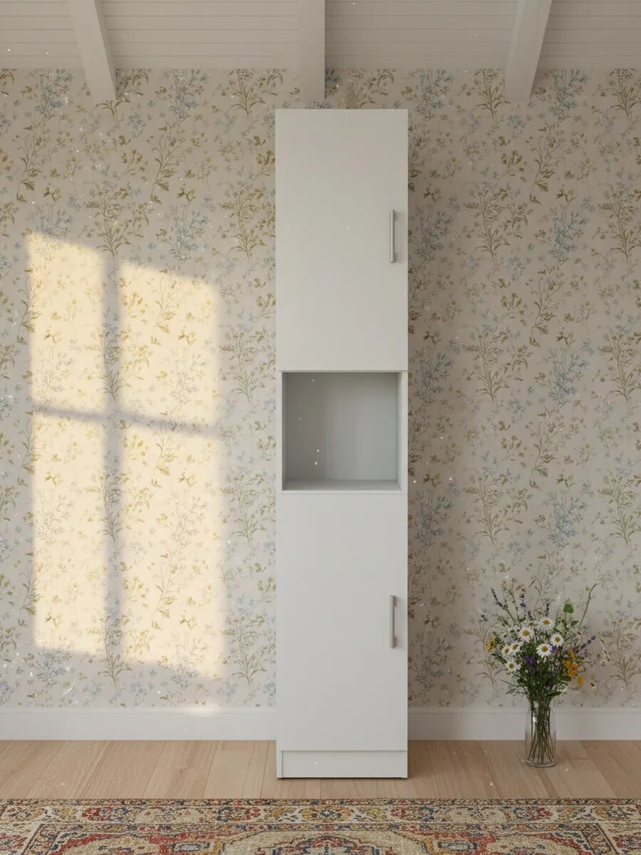 Шкаф пенал FRESTER с полками для одежды в спальню прихожую, от производителя