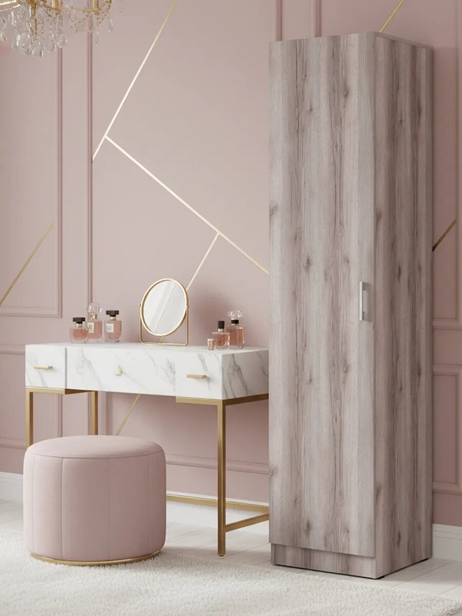 Деревянный шкаф пенал FRESTER на балкон для одежды с полками, от производителя